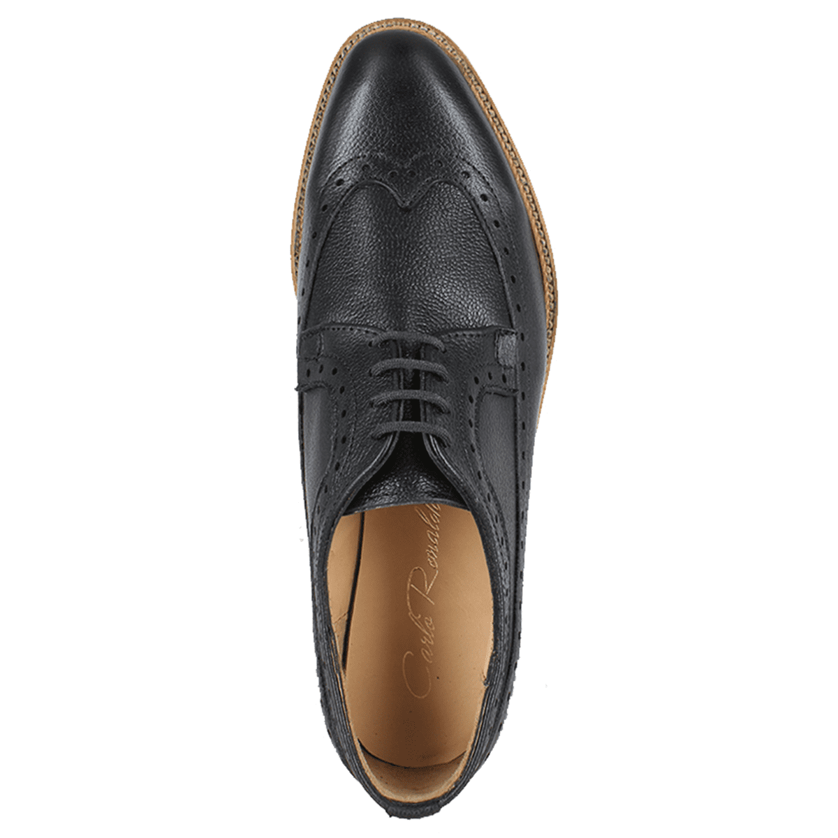 Zapato Dama Carlo Ronaldi 1005 Manta Negro Suela Canto Natural