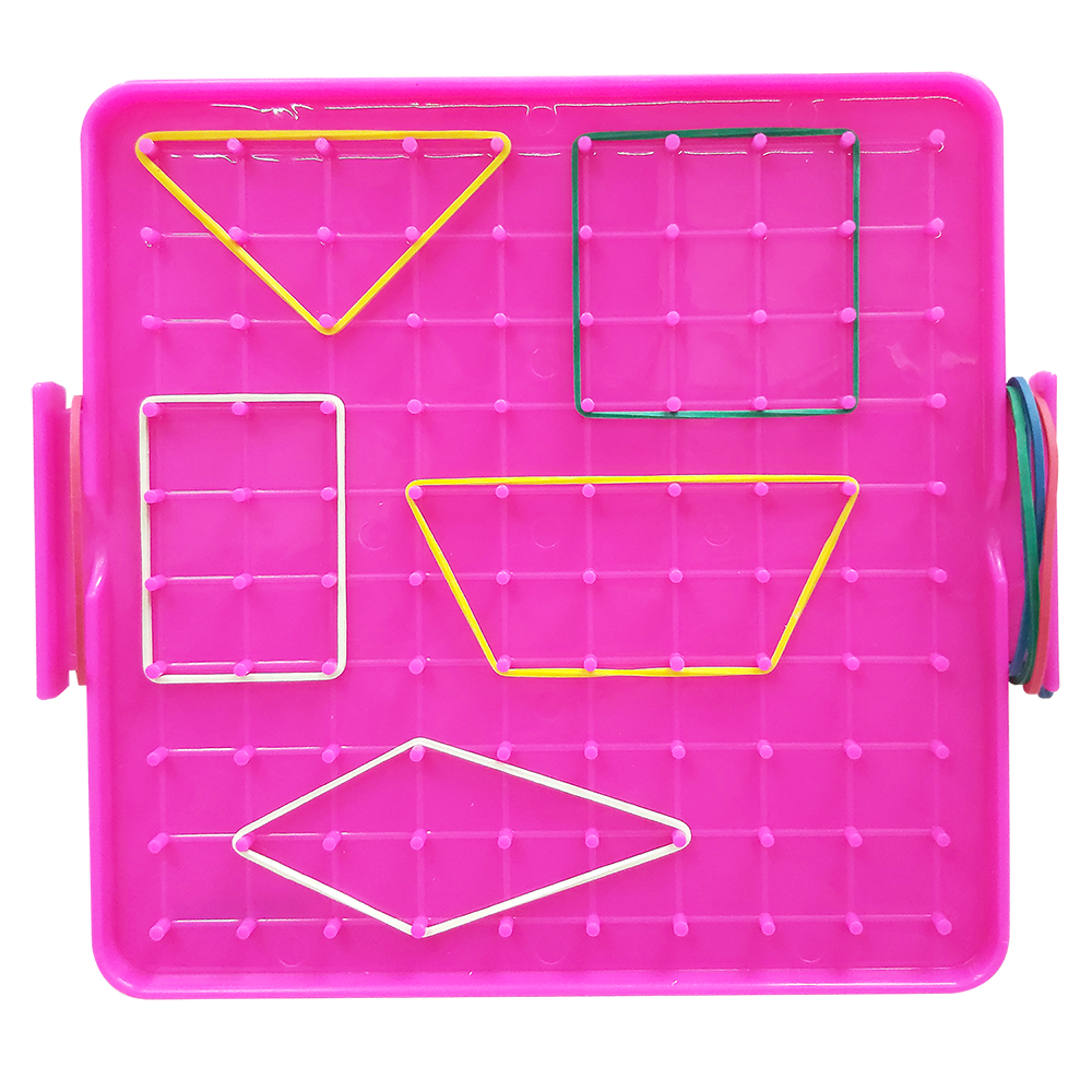 Geoplano con Gomas elásticas Clavijas de plástico Duradero, Juguete ...