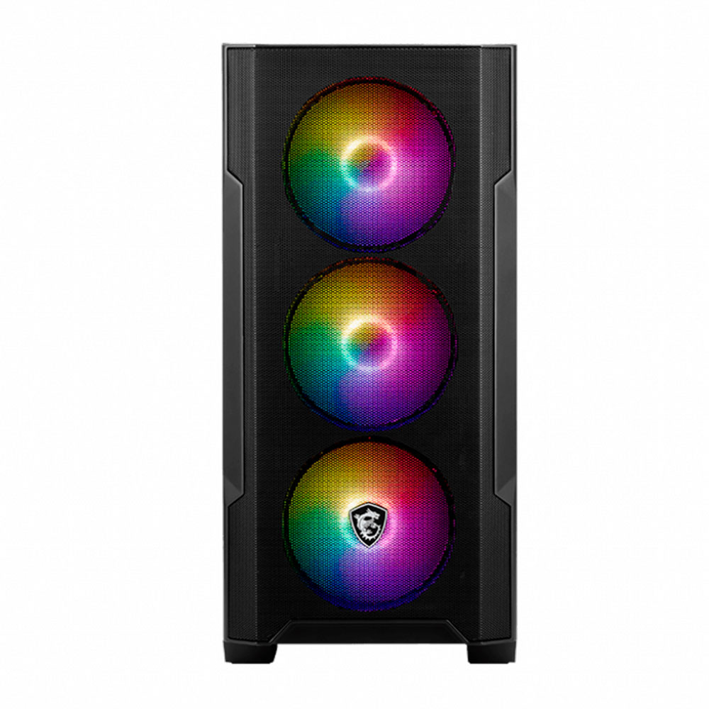 Gabinete MSI MAG FORGE M100A Black 4 Fans RGB USB 3.0 Micro ATX