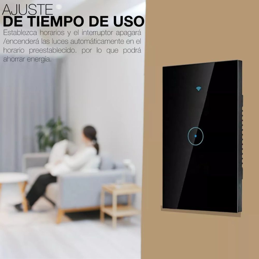 Apagador Wifi Inteligente De 1 Botón Compatible Con Alexa