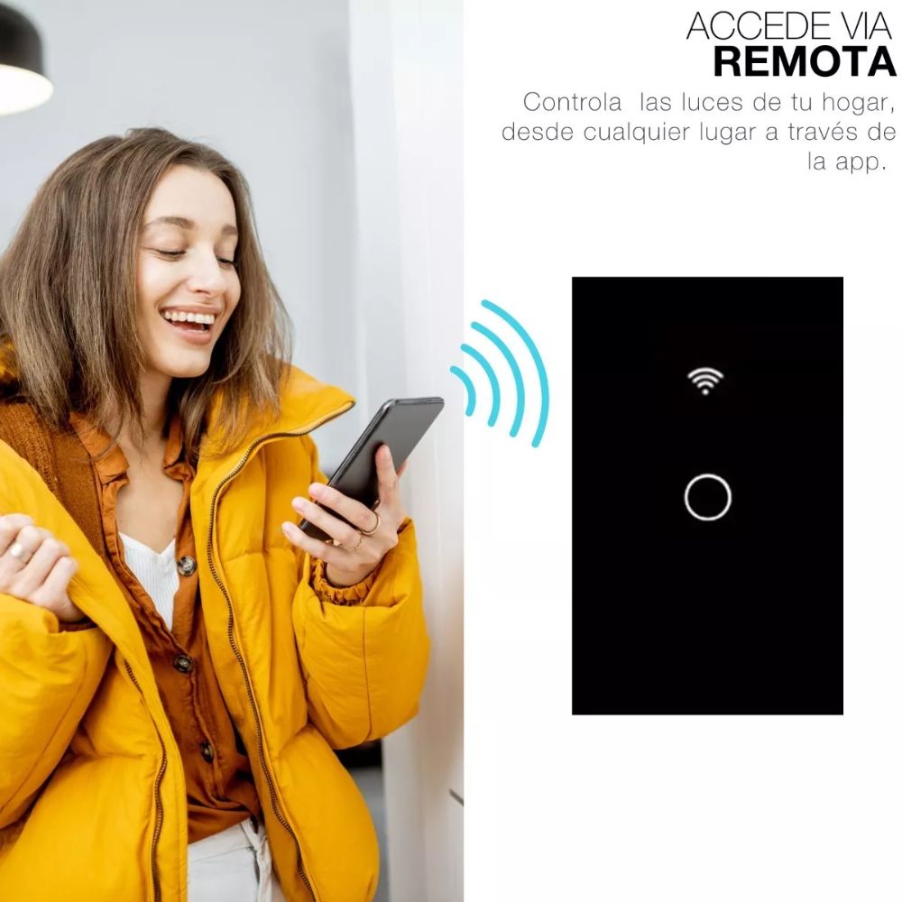 Apagador Wifi Inteligente De 1 Botón Compatible Con Alexa