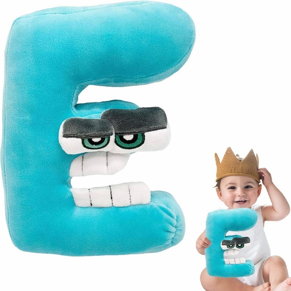 Alfabeto Lore Abc Juguete De Peluche Muñeca Para Niños FUNBU (letra E)