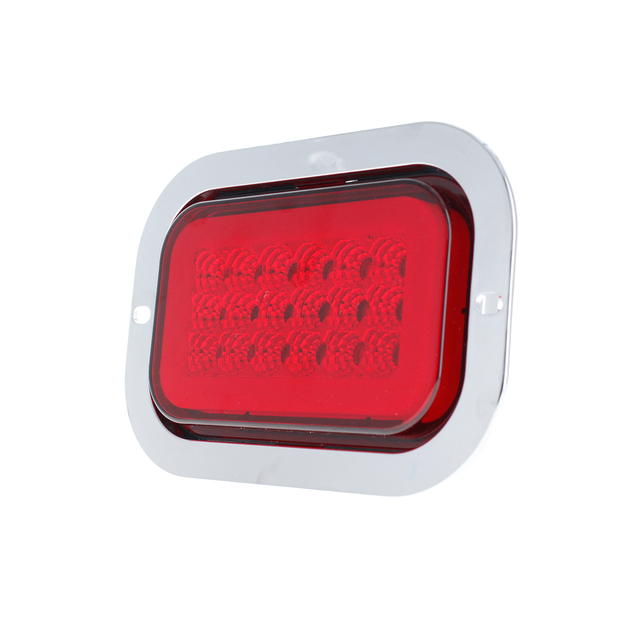 10 Plafon Rectangular 18 Led Arillo Gel Bisel Cromado