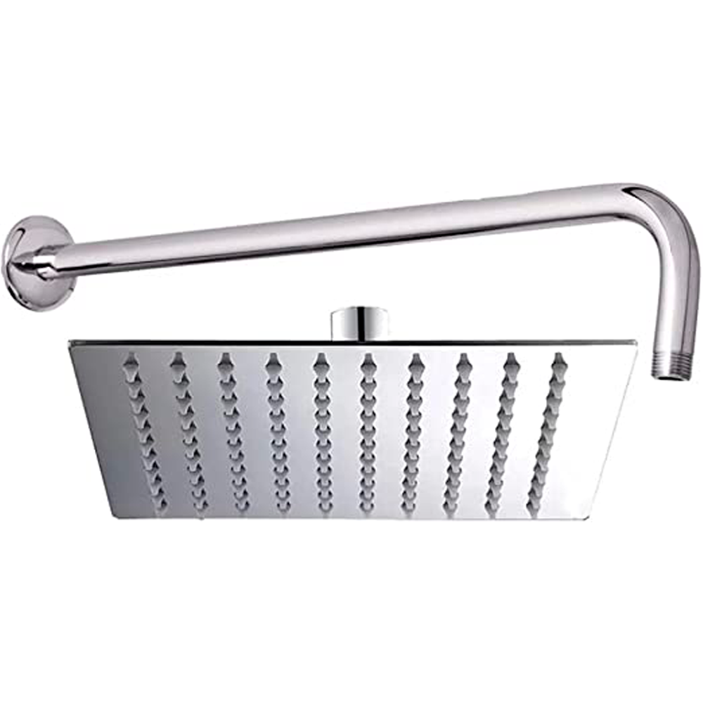 Regadera Riana Cuadrada de Acero Inoxidable Ahorradora de Agua