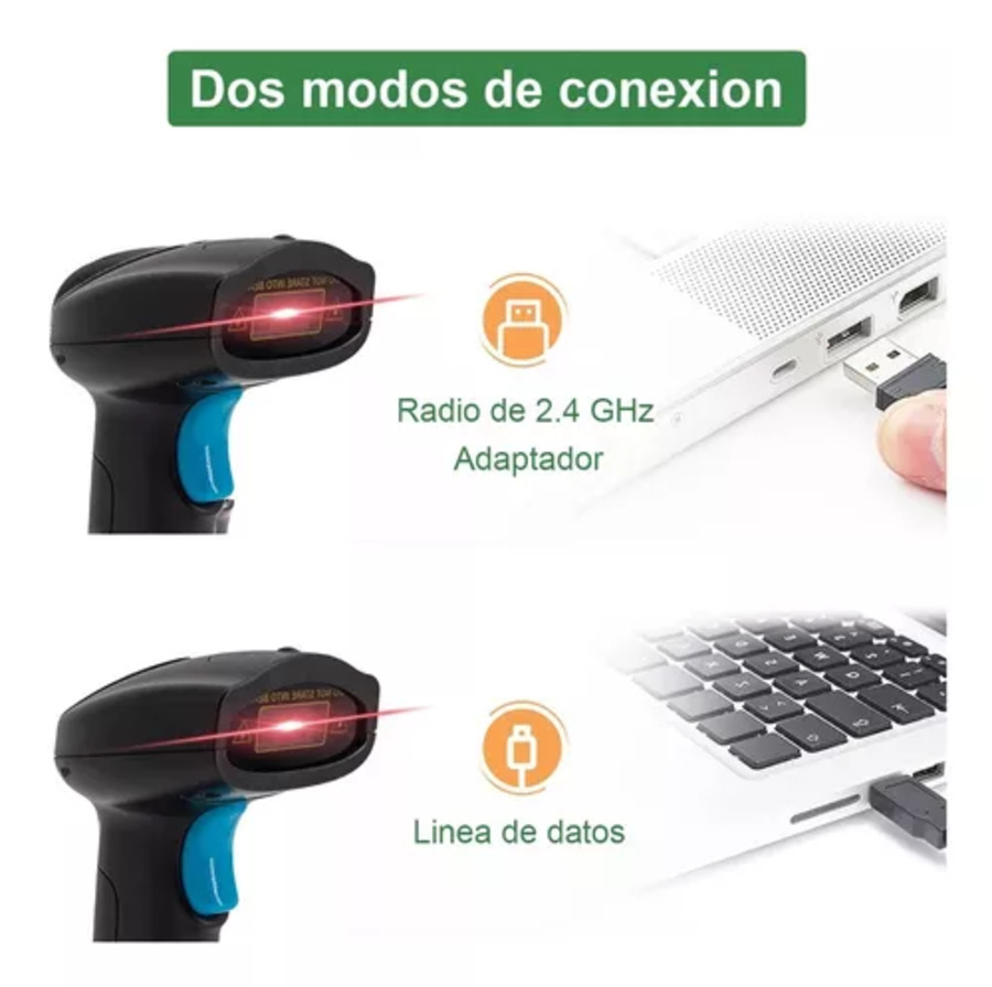 Lector De Códigos De Barras Shawty Inalámbrico Y Recargable