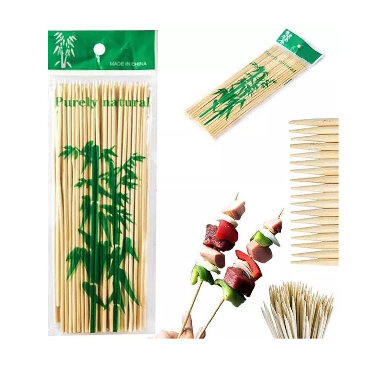 Palillos De Bambu Para Brochetas 19 cm 450pz