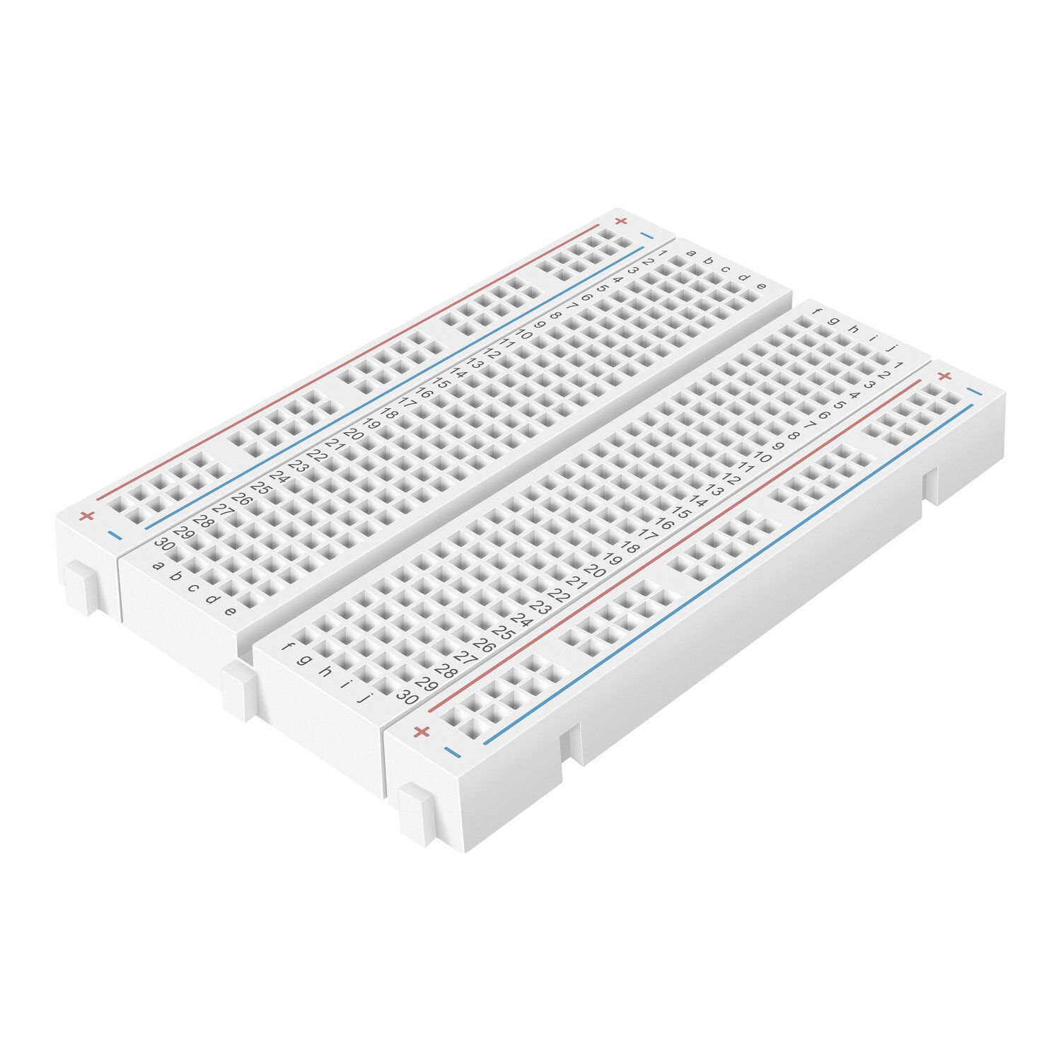 Mini protoboard de ensamble a presión, 1 bloque y 2 tiras