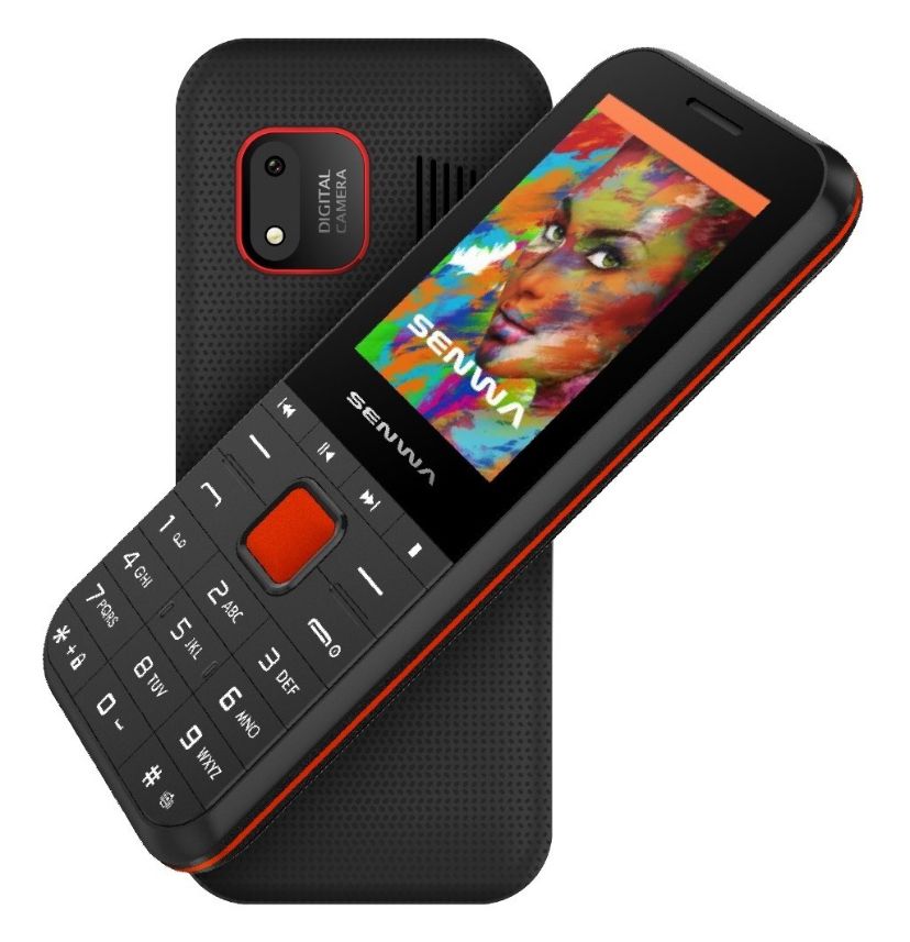 Celular Basico Senwa 2G GSM SWING Negro/Naranja