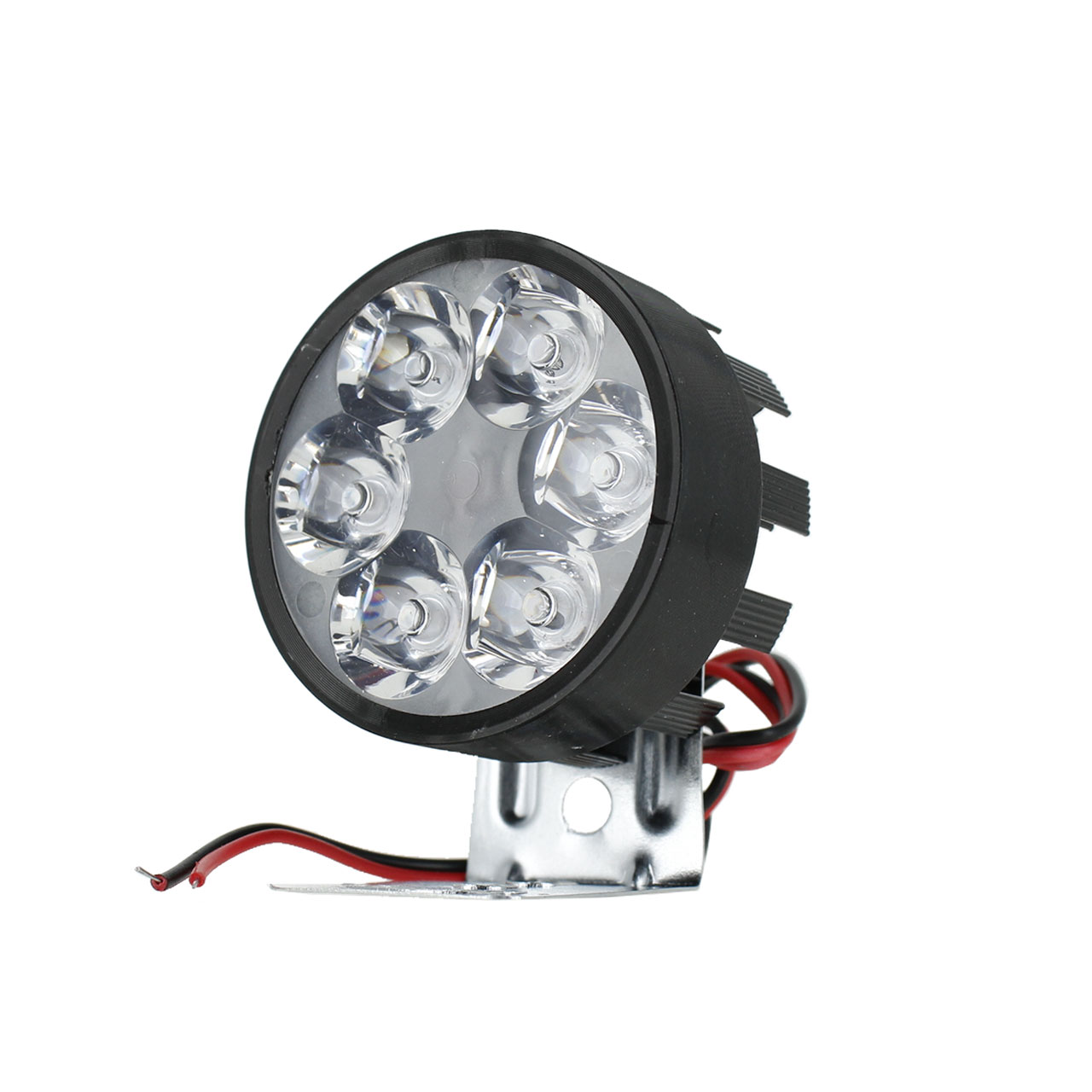 10 FARO 6 LED REDONDO AUXILIAR ESTROBO AUTO MOTO ALUMINIO
