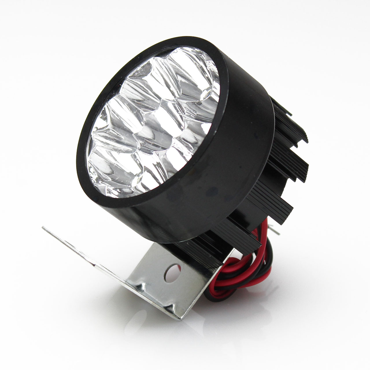 10 Faro Auxiliar 9 Leds Moto Redondo Estrobo Colores 18w