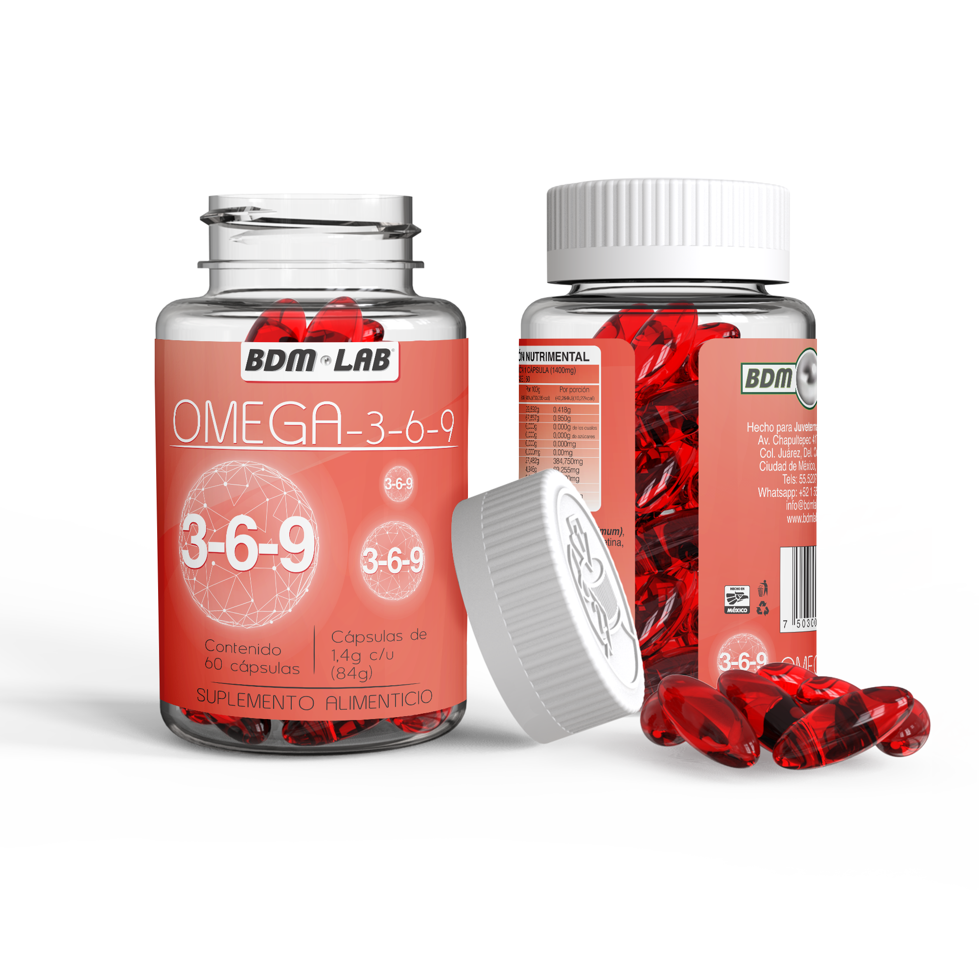 Duo Pack OMEGA-3-6-9 60 cápsulas c/u BDM-LAB