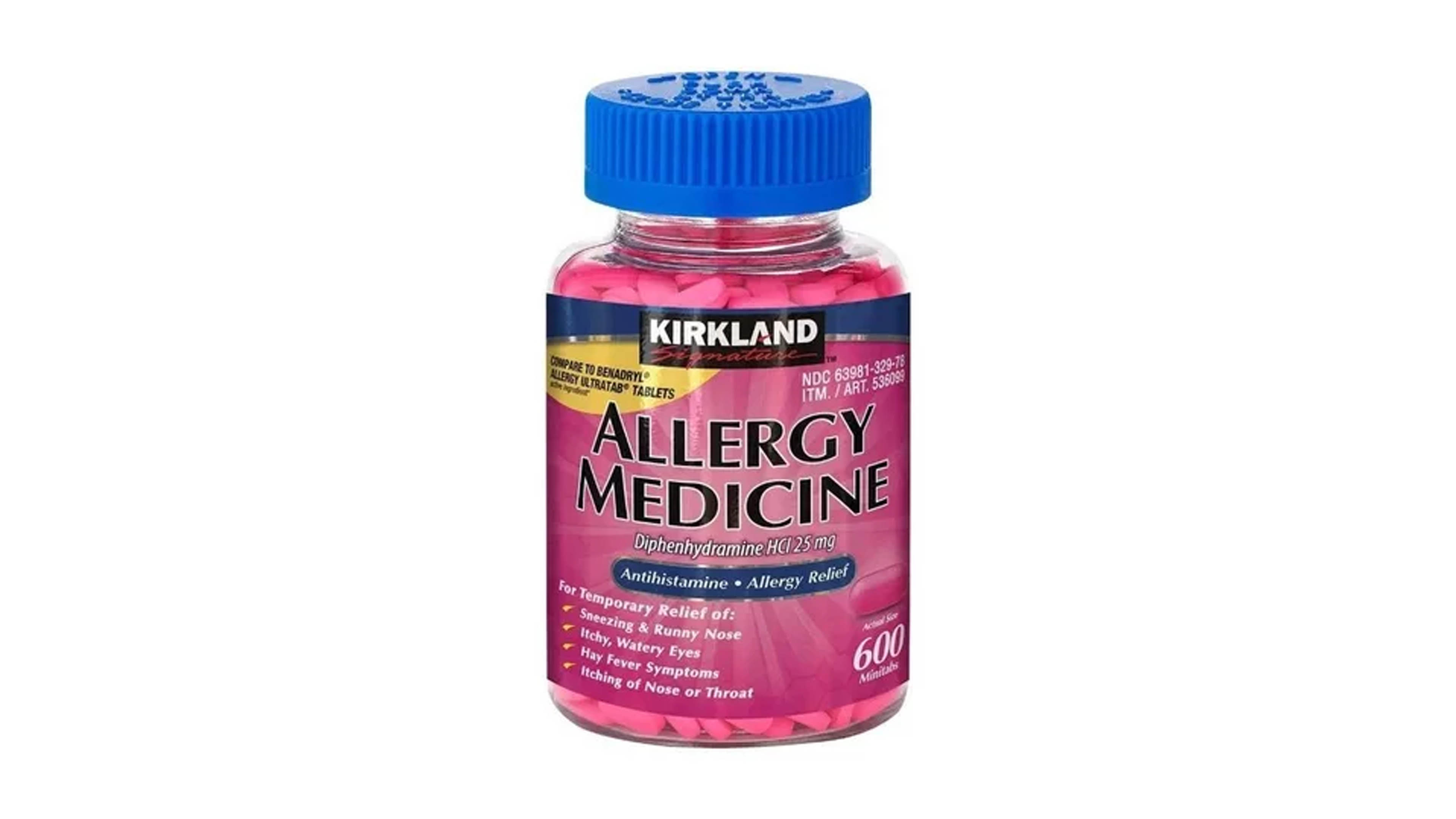 Difenhidramina Hcl 25 Mg Kirkland Signature Sueño Máximo Alergia 600 Tabs
