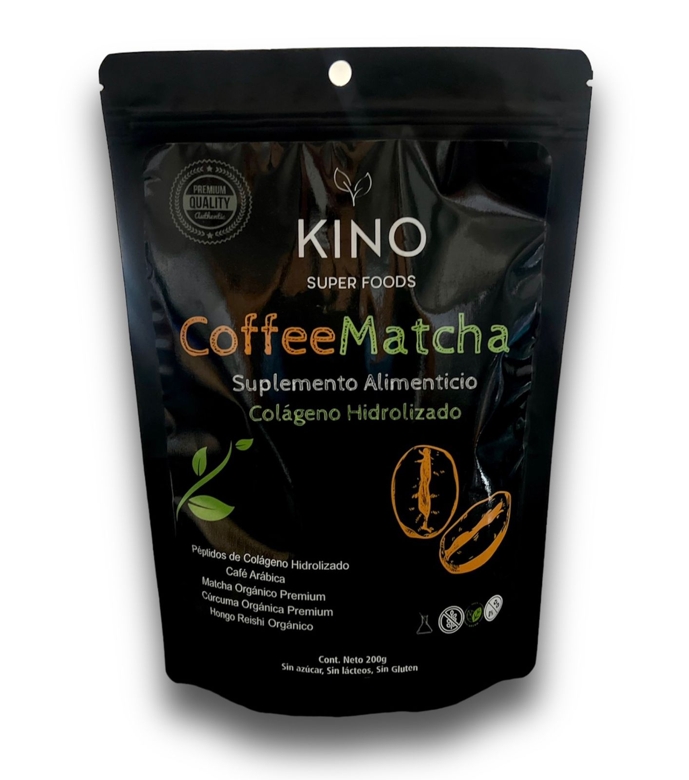 Colágeno hidrolizado , café, matcha orgánica , cúrcuma orgánica, hongo ...