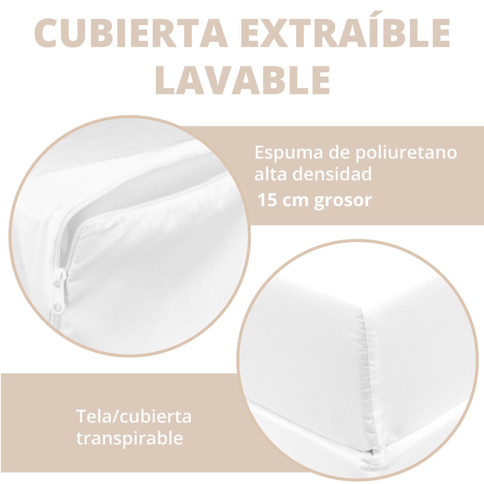 Sofá Cama Matrimonial 2 En 1 Onof Portátil