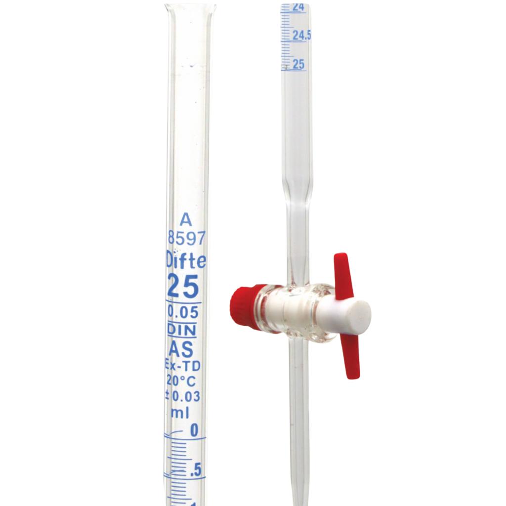 bureta de vidrio 25 ml