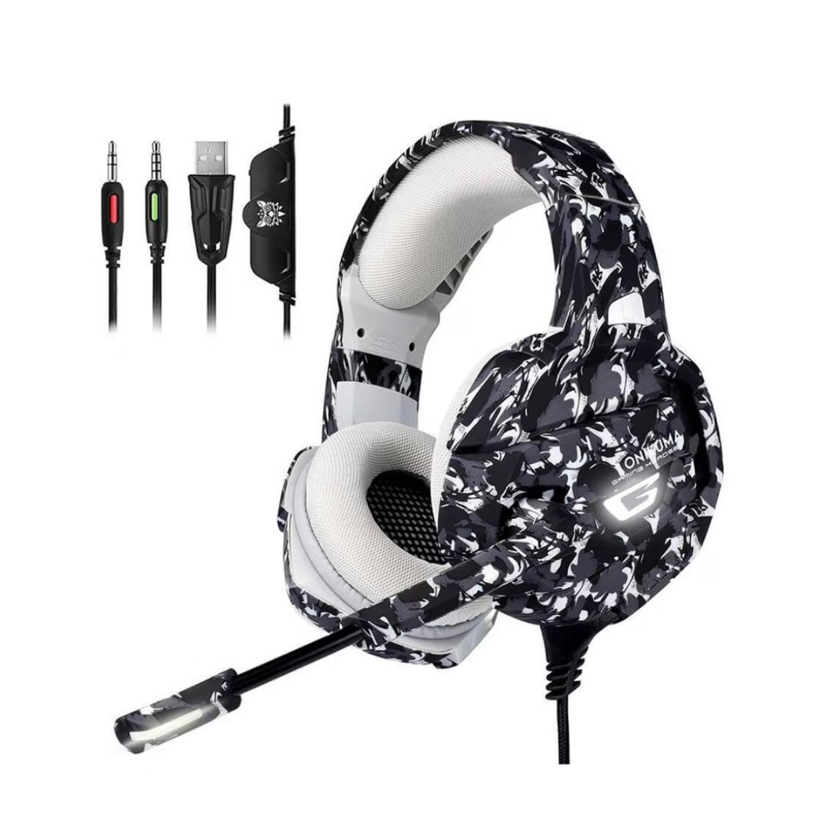 ONIKUMA Headset Microfono Audifono Profesional K5 (Camuflaje)
