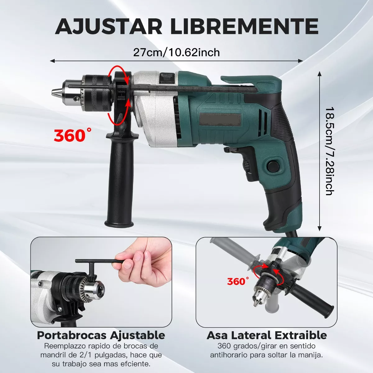 Taladro Rotomartillo 1/2 Profesional 710w