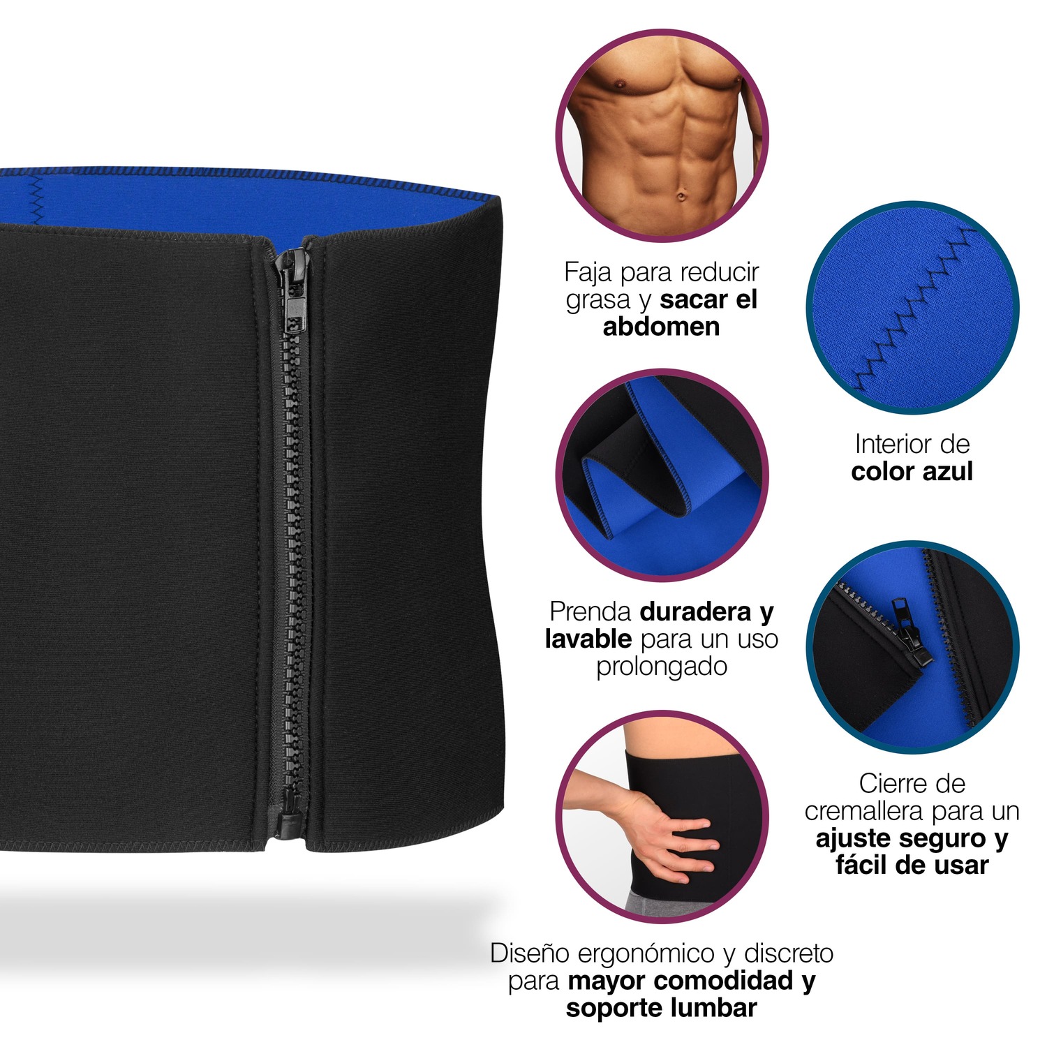 Faja Fitness Reductora De Hombre Quita Grasa Y Saca Abdomen