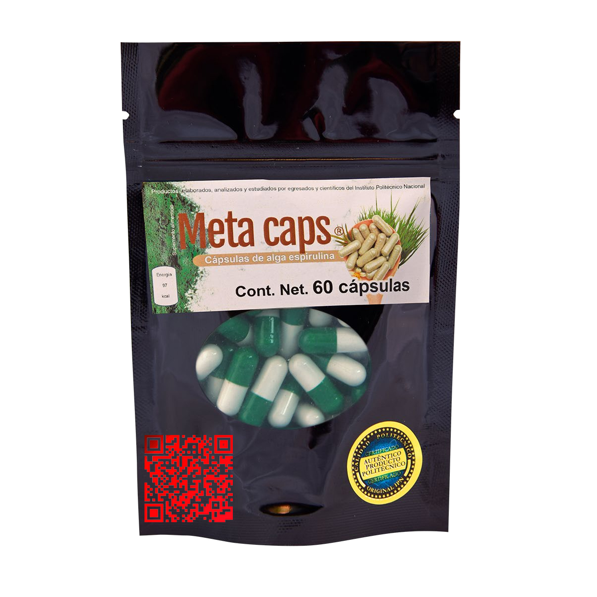 META CAPS Cápsulas con alga espirulina