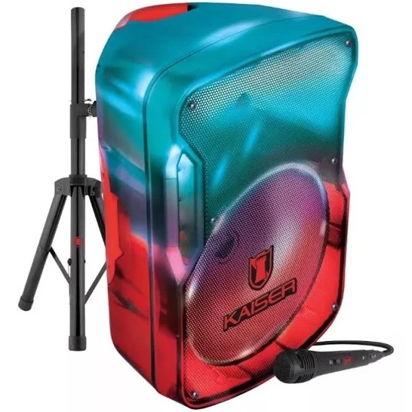 Bocina Kaiser GEM-9520 15" Flame Lighting Conexión Bluetooth END12**