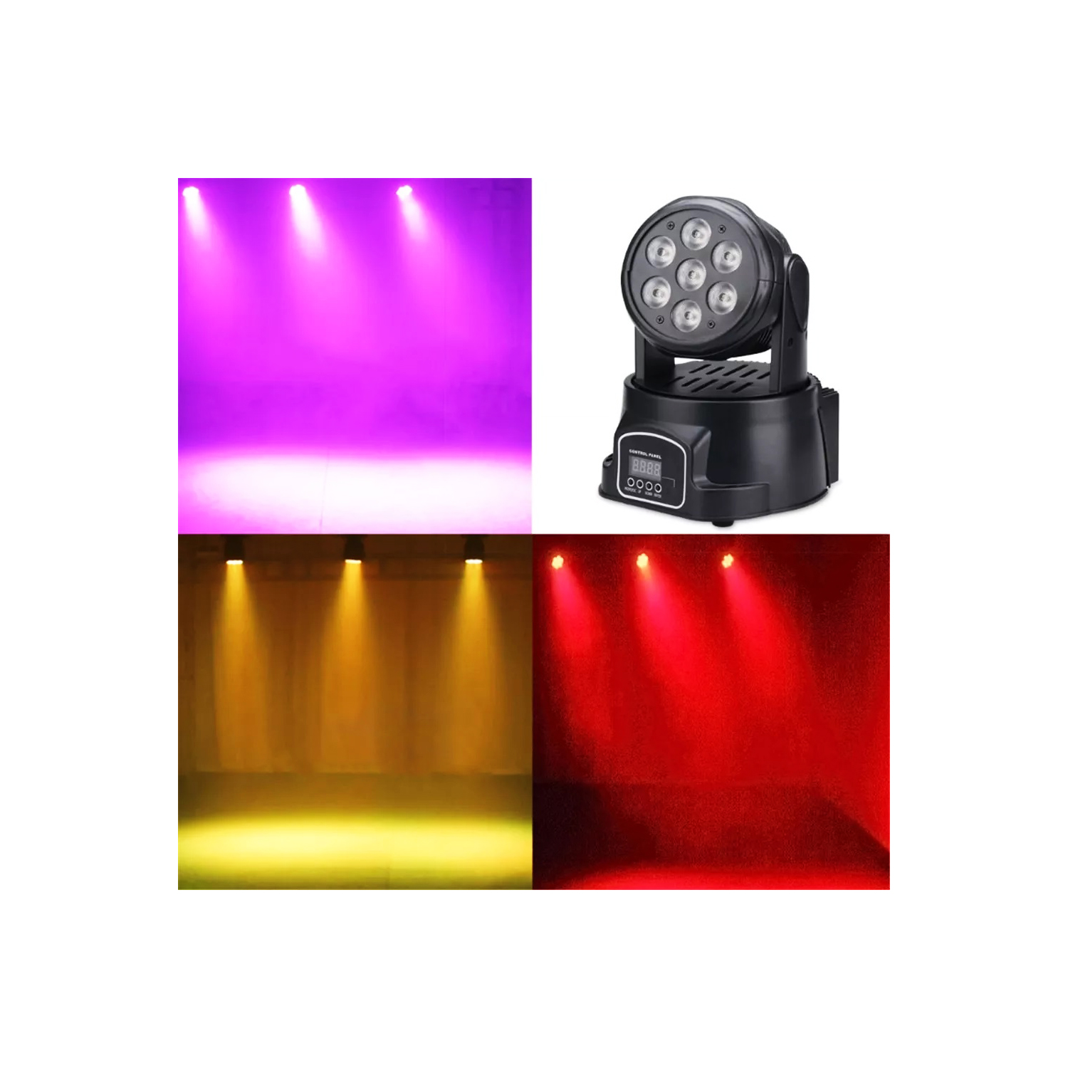 Cabeza Móvil Megaluz Tiny Wash Proyector LED 4 en 1