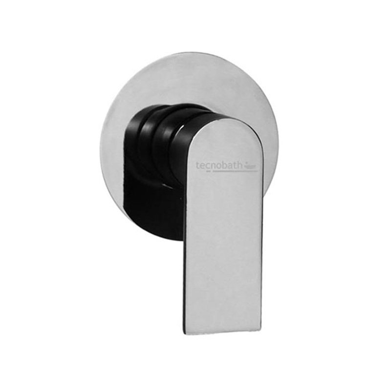 Monomando empotrar para regadera con acabado negro/cromo Línea Lucent ...
