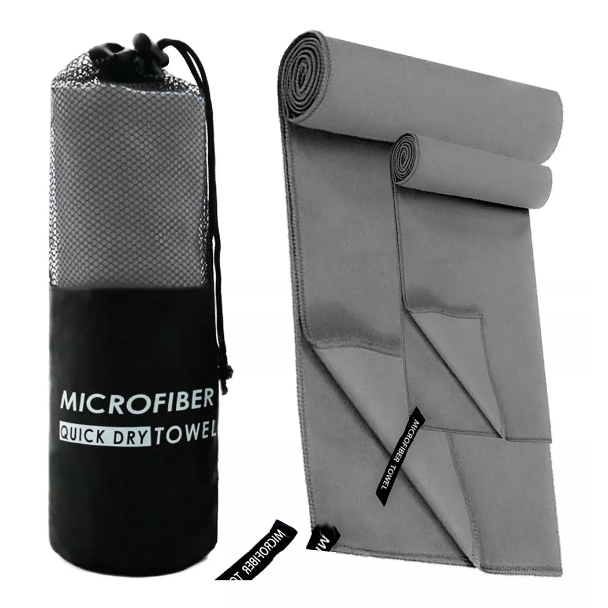 Toalla De Microfibra Secado Rápido Toalla Deportiva Para Gym Gris