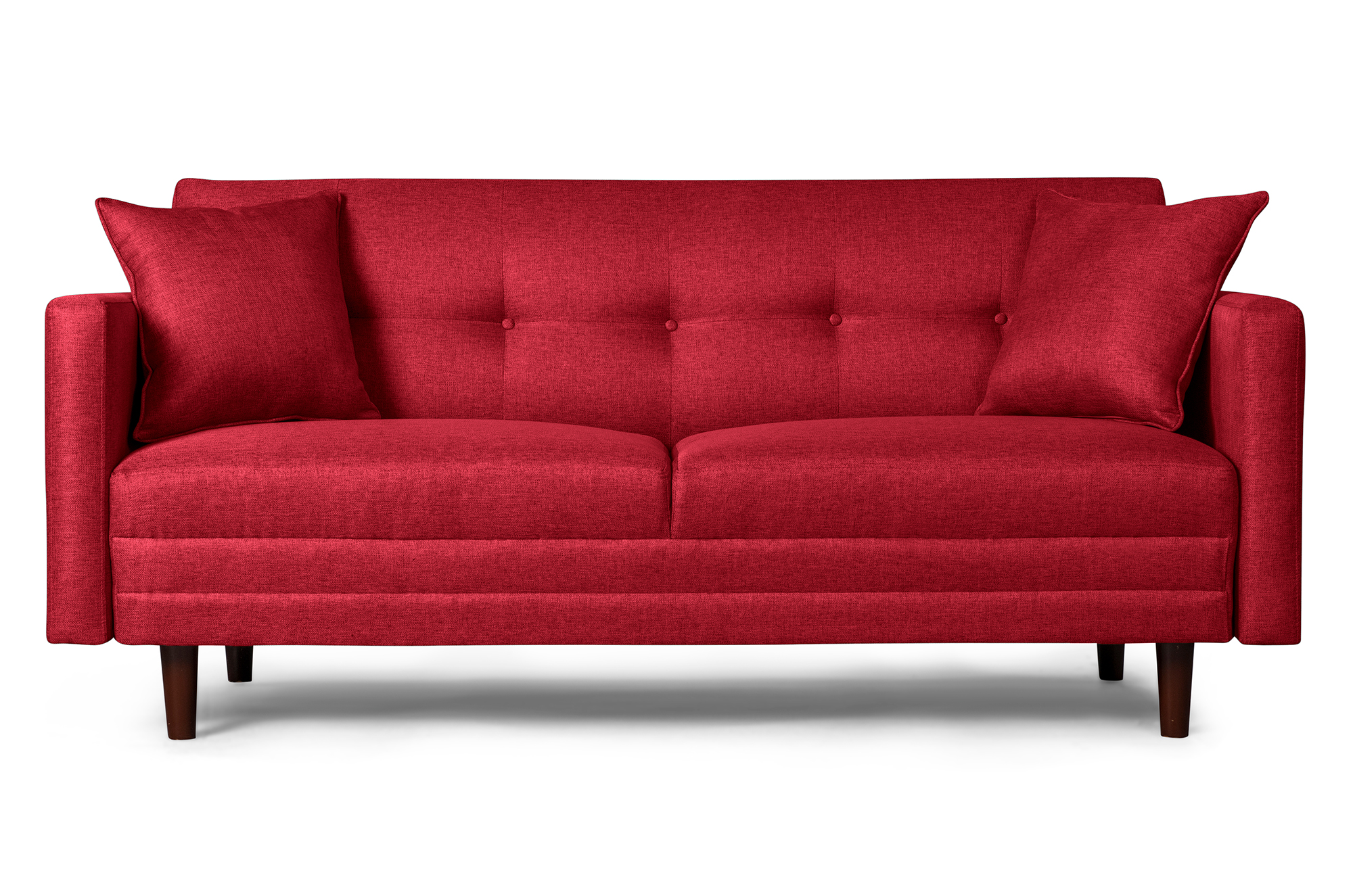 Sofá Cama Makora Sansa Rojo Con Tecnología Beehive Airflex Foam