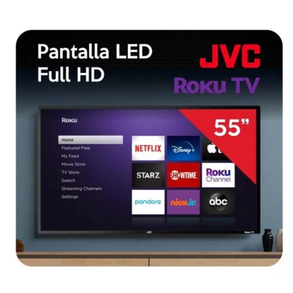 Prolami Pantalla Jvc 55 Pulgadas Led 4k Smart Tv Roku