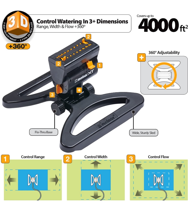 Mini aspersor riego oscilante para jardín