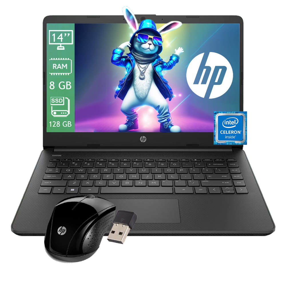 Laptop HP 14-DQ0526LA Intel Celeron Ram 8GB SSD 128GB Windows 11 ...