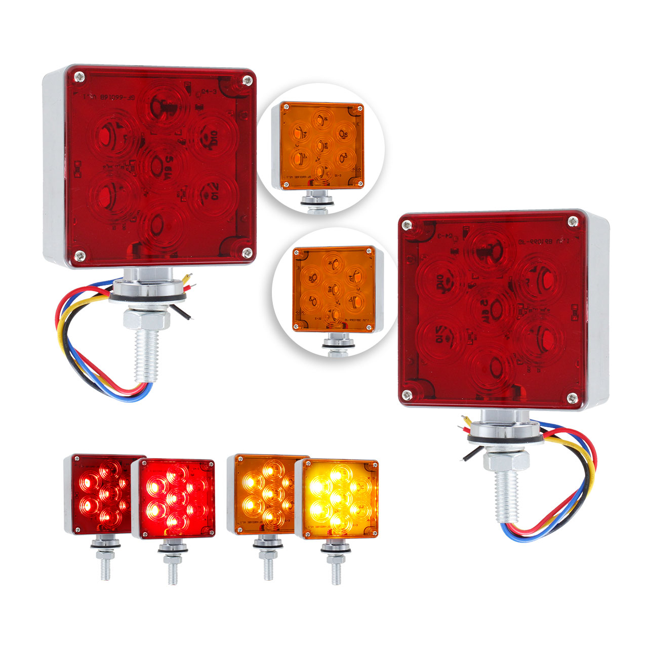 Par Plafon Lateral Direccional Mini 28 Led Bicolor 12-24v