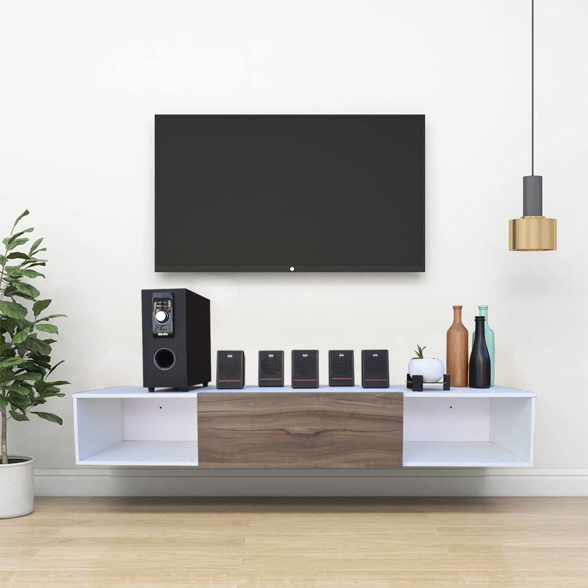 Centro De Entretenimiento para tv Flotante Hogare 140, con 1 Puerta ...