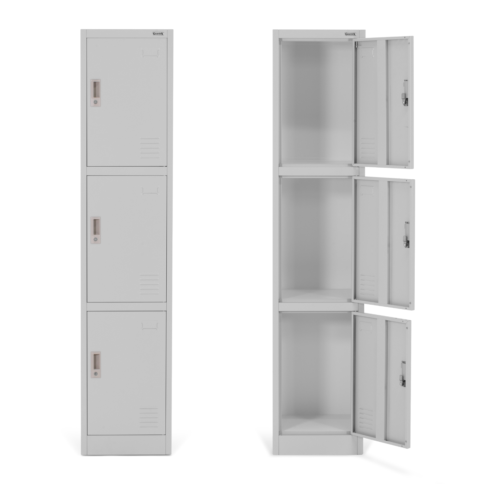 Locker Metalico guardex 3 Puertas Casilleros de Almacenamiento 180 cm ...