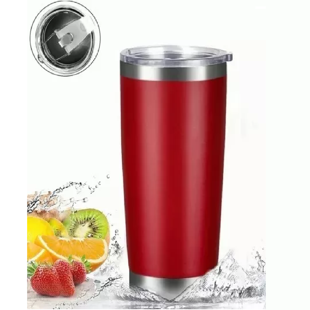 Termo De Acero Inoxidable 20oz Rojo