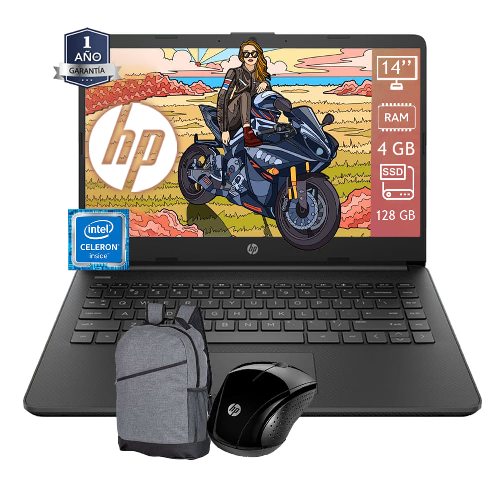 Laptop HP 14-DQ0526LA Intel Celeron Ram 4GB SSD 128GB Windows 11 ...