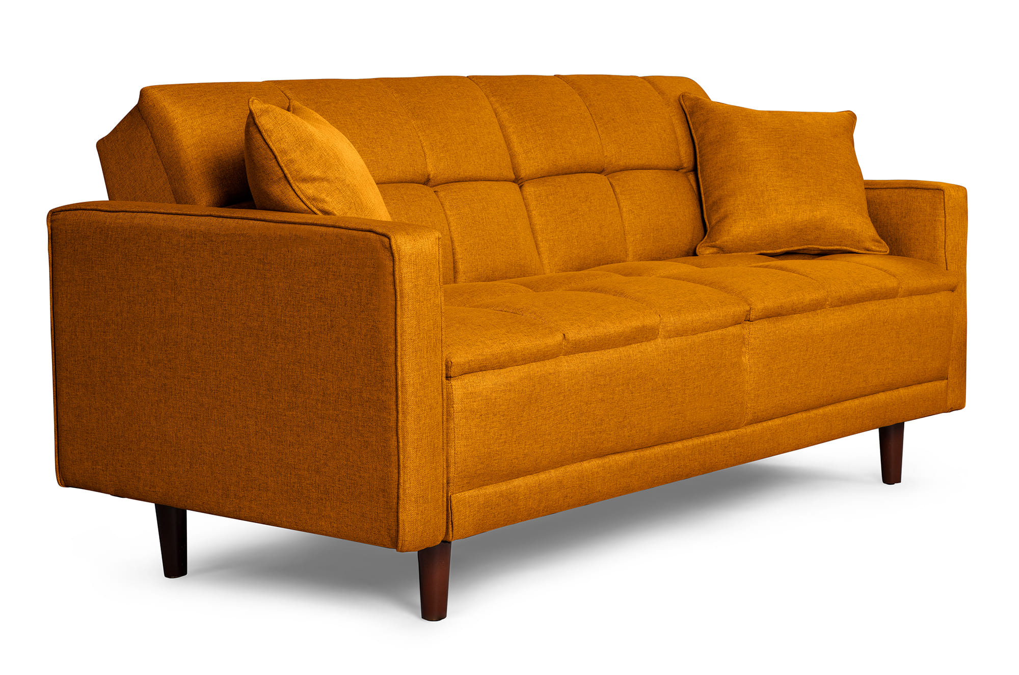 Sofá Cama Makora Bosanova Mostaza Con Tecnología Beehive Airflex Foam