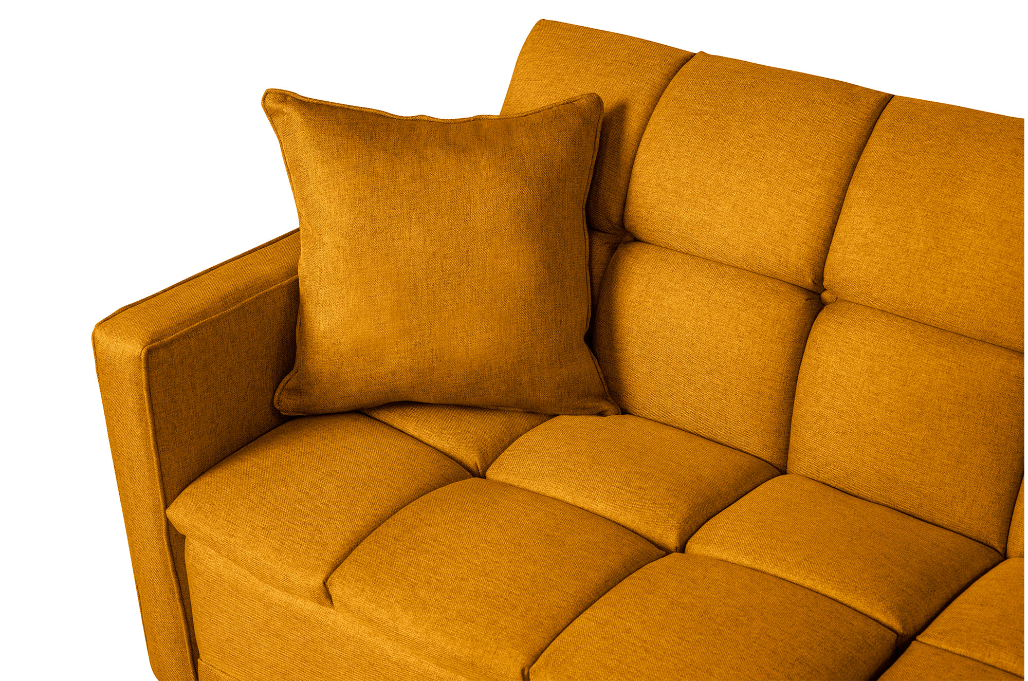 Sofá Cama Makora Bosanova Mostaza Con Tecnología Beehive Airflex Foam