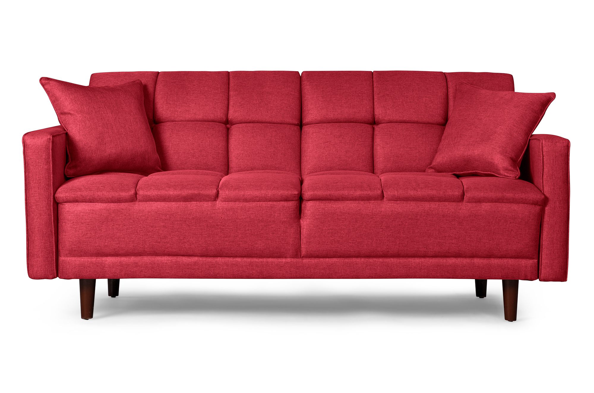 Sofá Cama Makora Bosanova Rojo Con Tecnología Beehive Airflex Foam