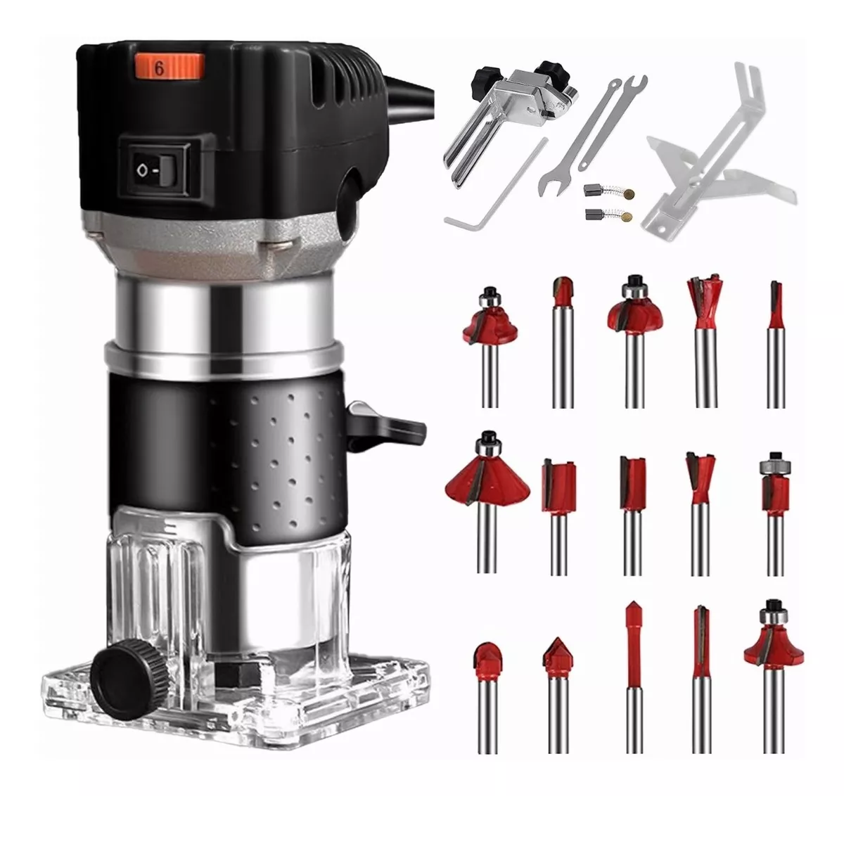 Router Madera Recortadora Rebajadora 6 Velocidades Variables