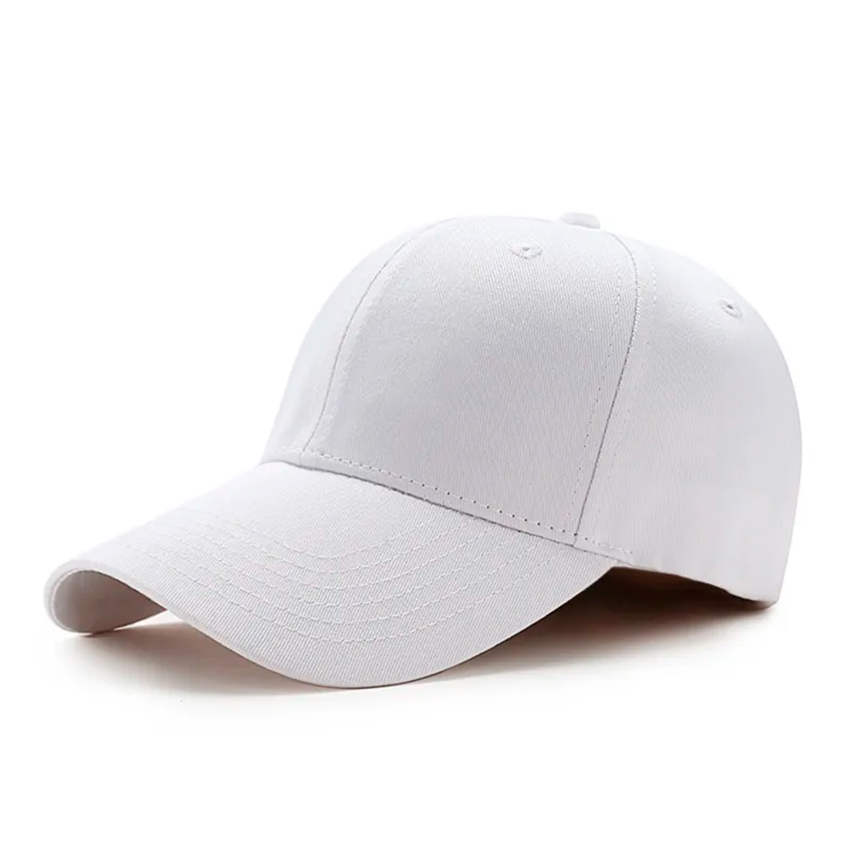 Gorra Blanca Flexible Lisa Deportiva