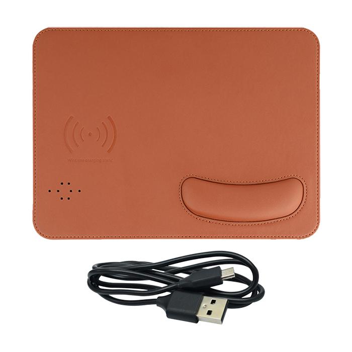 Mouse Pad con Cargador Qi MXCNF-002-4 Entrada 9V 1A Qi Café Cable USB ...