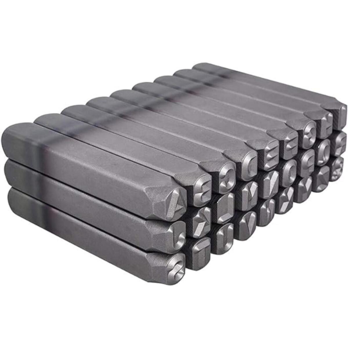 Juego De 27 Letras De Golpe De Acero 1/4 (6mm) A-z