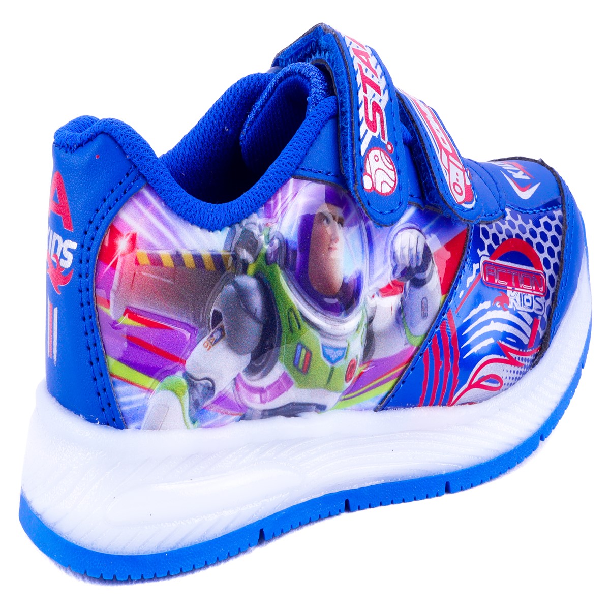 Tenis Niño Buz Layer Astronauta Luces Led Cómodo Casual Azul 773-ar.