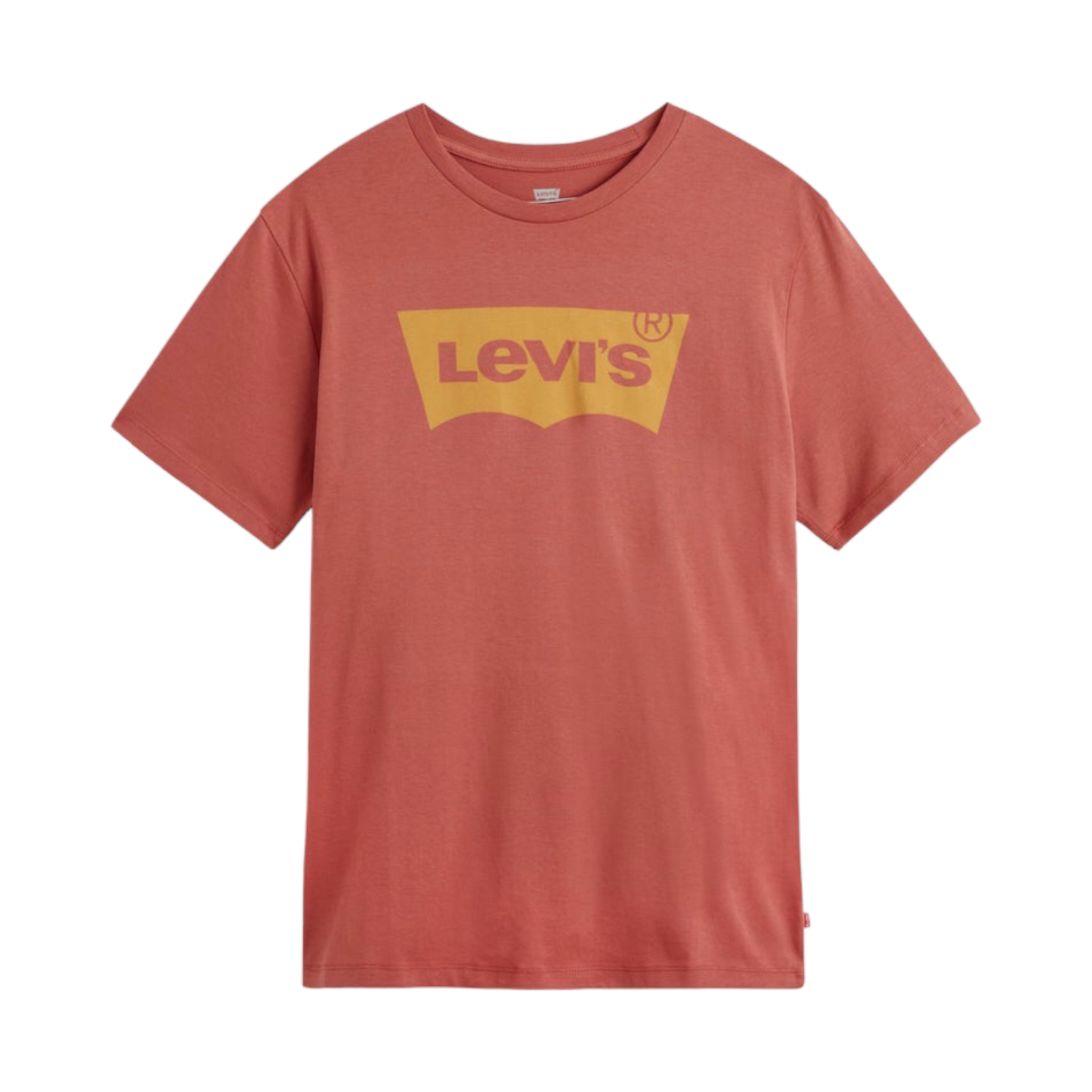Playera manga corta para caballero Levis color terracota
