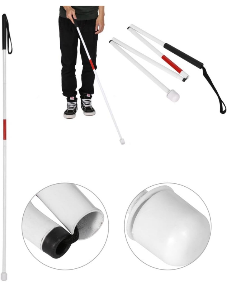 Baston plegable para invidente aluminio