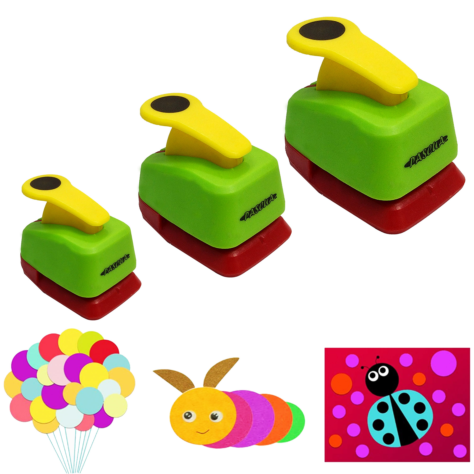 3 Perforadoras Circular Para Foamy Manualidad papel cartulina Diy con diferente perforacion 16 ...