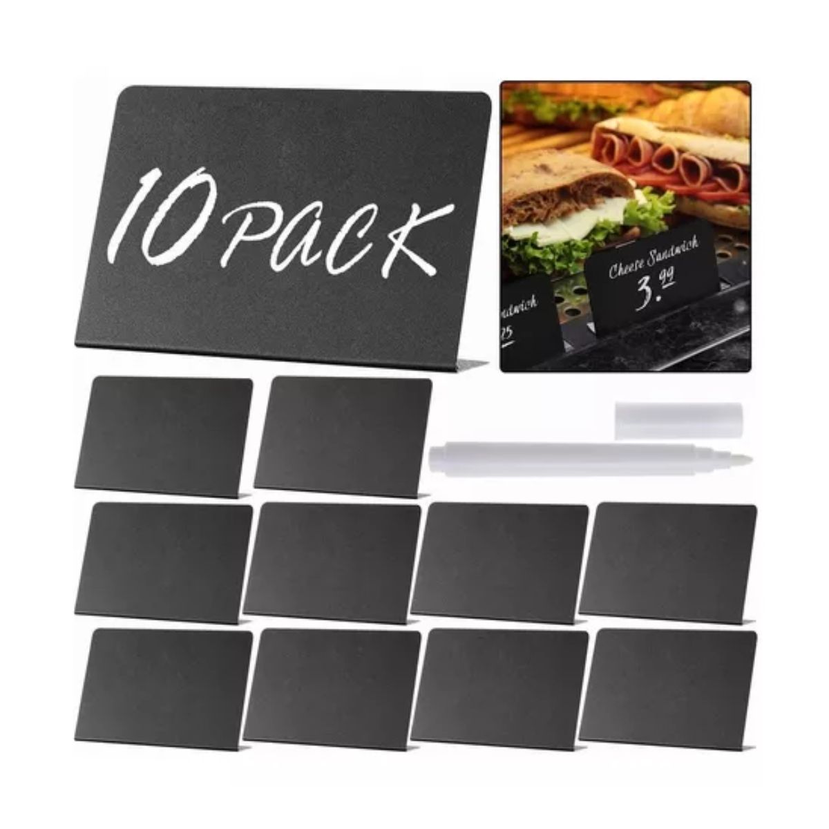 Mini Letreros De Pizarra 10 Etiquetas De Pizarra Pequeñas