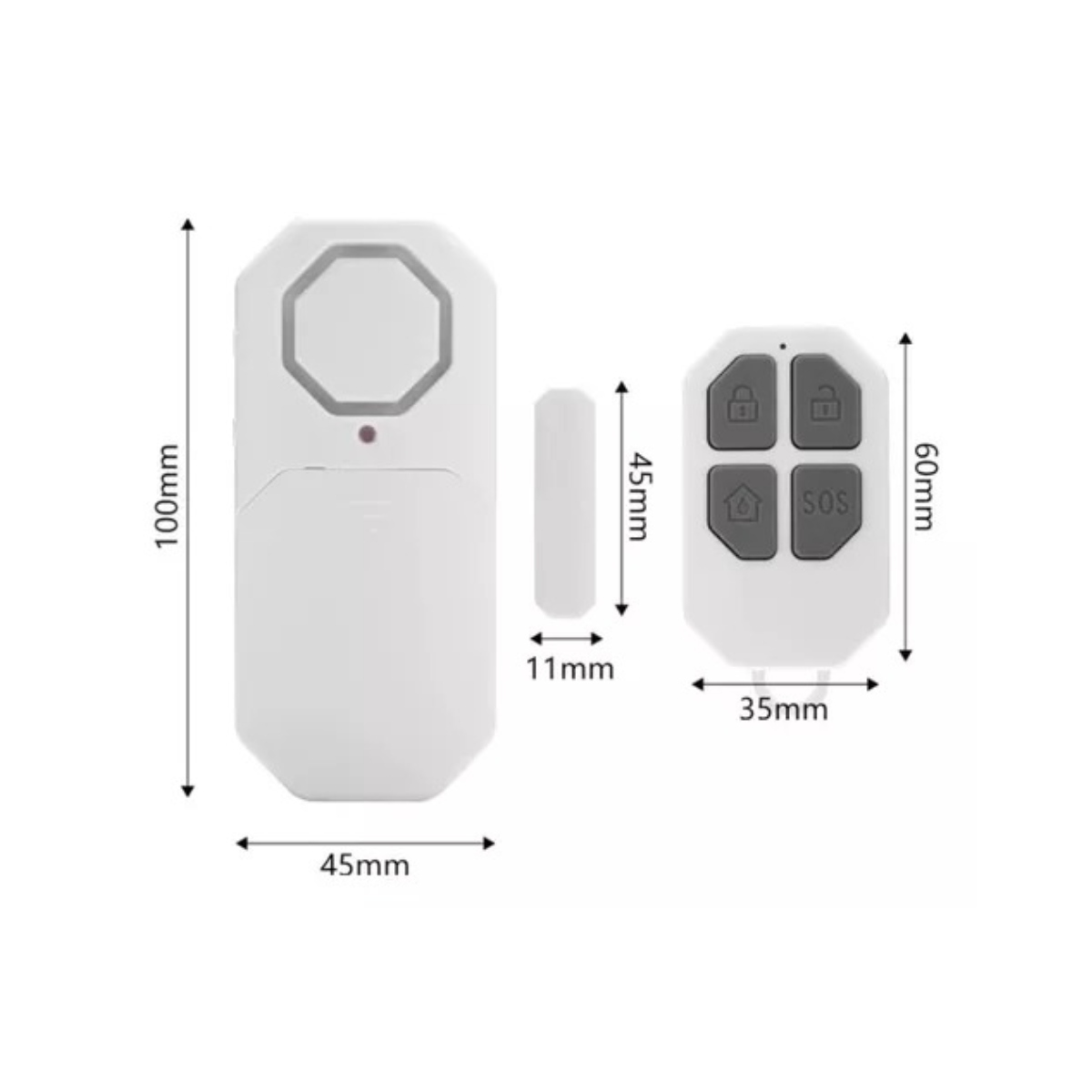 Alarma De Seguridad Para Puerta Con Control Remoto.
