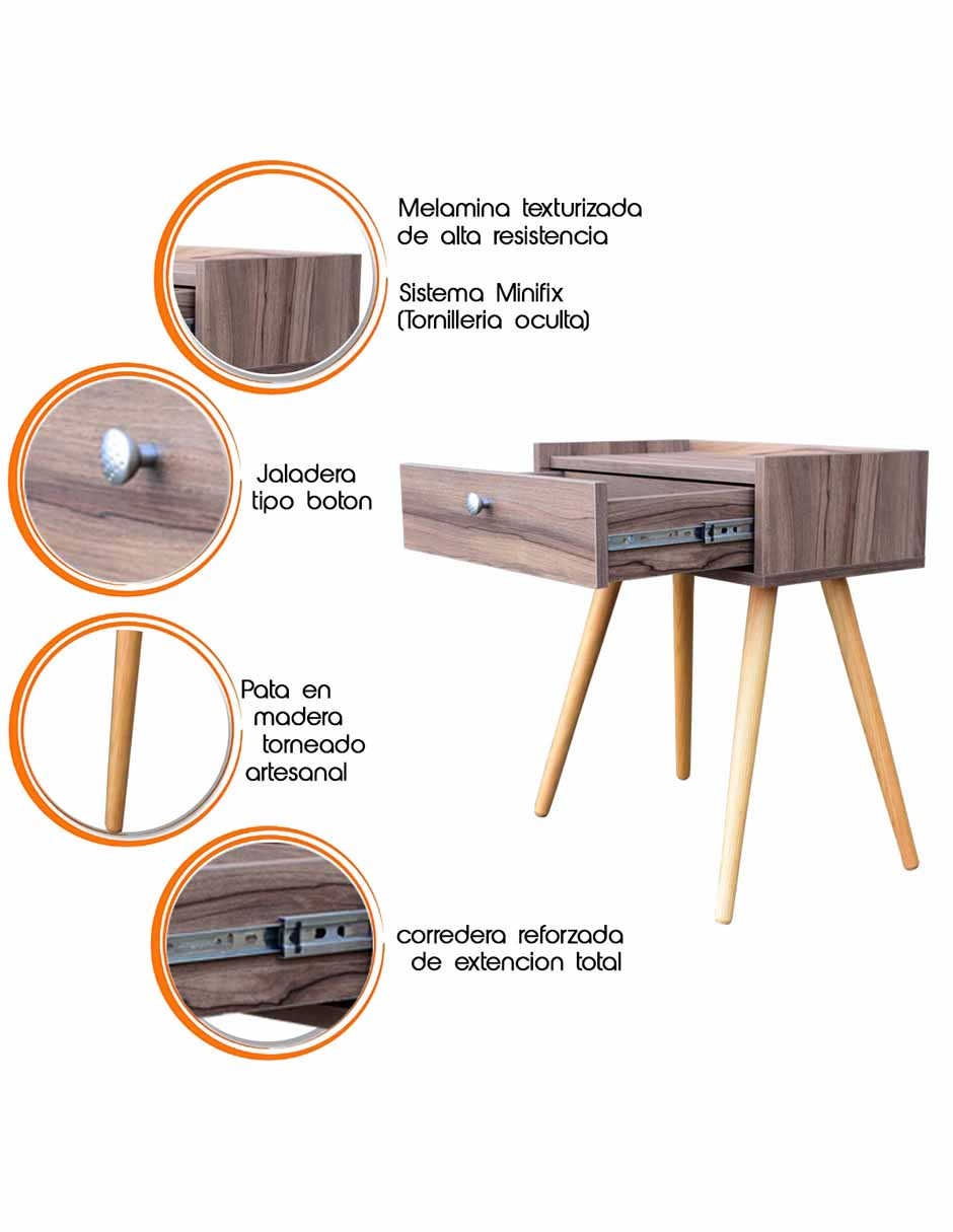 Juego de Buros Marsella o mesas de noche Hogare, Minimalistas, Fácil ...